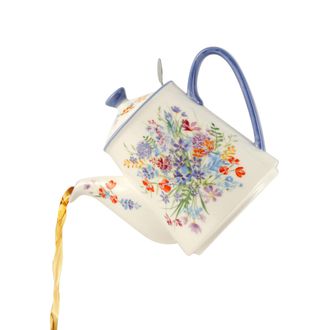 London Pottery Teekanne und Teetasse f&uuml;r einen, herausnehmbares Edelstahl-Teesieb f&uuml;r den Nachmittagstee, britische Tasse und Untertasse, Teekannen f&uuml;r losen Tee (Vi