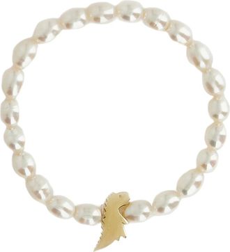 Aliita Aliita, Femme, Accessoires, Blanc, Taille: ONE Size Dino Bold Perla Oval Bracelet