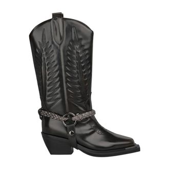Alma En Pena Alma EN Pena - Demi-Botte Brod&eacute;e - Femme - Chaussures - Gris - Taille: 39 EU