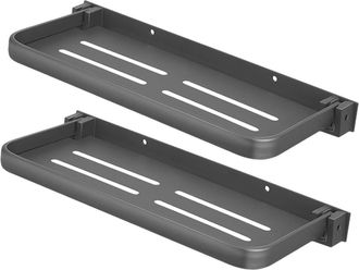 Artibetter 2 St&uuml;ck Faltbares Badezimmer wandregal Platzsparendes Aufbewahrungsregal ohne Bohren Vielseitiger Dusch Waschbecken Organizer Einfache Montage Schmal 