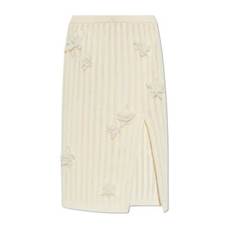 Casablanca Femme, Jupes, Blanc, Taille: 36 FR Jupe avec patchs