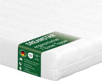 Dreamstar Easy Flex | ergonomischer Matratzentopper mit Kaltschaumkern | Matratzenauflage mit H&auml;rtegrad 3 und 4 | &Ouml;ko-TEX | 10 cm hoch | 160 x 200 cm