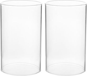 BESPORTBLE ASAKKURA 2 St&uuml;ck Glaszylinder Kerzenhalter Transparentes Offenes Glasrohr Windschutz Kerzenabdeckung f&uuml;r Stumpenkerzen Wohnraum Dekoration Langlebiges