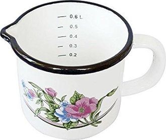 Krüger Karl Krüger Milchtopf, Stahlemaille, 10 cm, Weiß