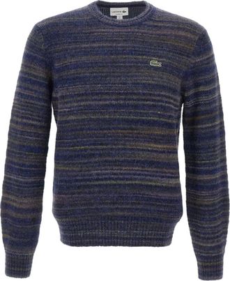 Lacoste logo-embroidered sweater - Blau