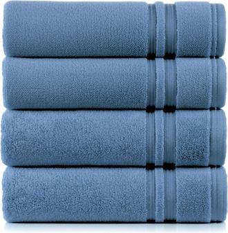 Egeria Manhattan Gold Handtücher, 50x100 cm, Weiches und saugfähiges Handtücher Set für Bad, Dusche und den täglichen Gebrauch, 4 Pack, Mount