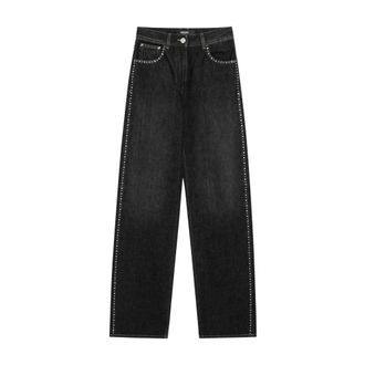 Versace Denim-Hose mit Nieten - - Jeans - Damen - Schwarzk - W25