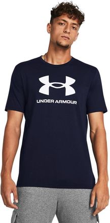 Under Armour Herren Lockeres T-Shirt Im Sport-Stil Mit Logo, Academy/White, XL