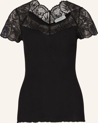 Rosemunde T-Shirt Beatha Mit Seide Und Spitze schwarz