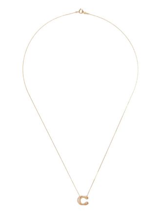 Charlotte Chesnais 18K yellow gold Letter C diamond necklace - Or