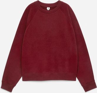 Arket Weiches French-Terry-Sweatshirt -Rot