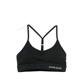 Anine Bing Eve Logo-print Racerback Sports Bra