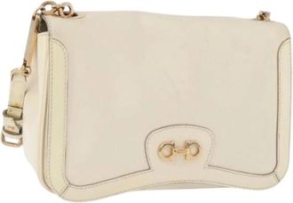Ferragamo Sac port&eacute; &eacute;paule Pre-owned - Femme - Pre-owned - Blanc - Taille: ONE Size