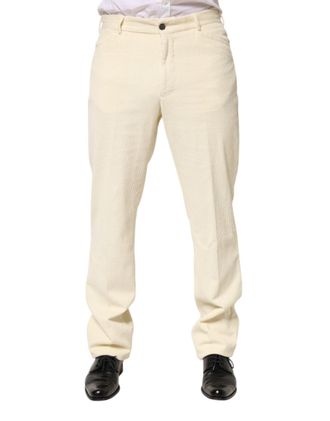 Burberry Mens Corduroy Cotton Trousers Beige
