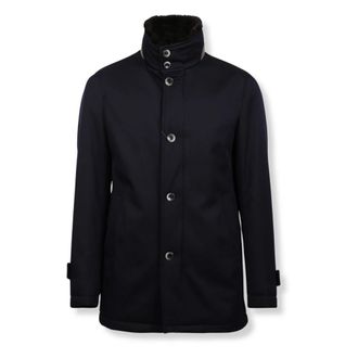 Herno Carcoat aus Diagonaler Wolle - - Coats - Herren - Blau - L