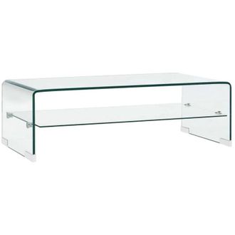 vidaXL Couchtisch Transparent 98&times;45&times;31 cm Hartglas vidaXL