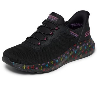 Skechers Slip-On Sneaker SKECHERS BOBS SQUAD CHAOS, Damen, Gr. 39, schwarz, Textil, kontrastfarbene Details, Schuhe, Freizeitsneaker, Slipper, Schlupfschuh mit