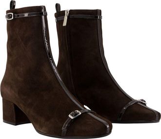 Carel Womens Start Ankle Boots - Carel Leather Brown Shoes Ankle-Boots