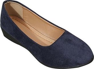 Generic Chaussures compens&eacute;es confortables pour femme - Couleur unie - Classique - Respirantes - Tendance - D&eacute;contract&eacute;es - Chaussures de marche habill&eacute;es - C