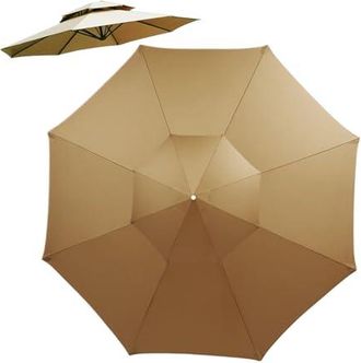 Generic Auvent de rechange pour parasol dextérieur - Protection contre la pluie - Robuste - Pour pique-nique, terrasse, piscine, porche, cour, balcon, plage, 