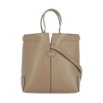 Tod's Braune Leder Damenhandtasche mit Griffen - - Bags - Damen - Braun - ONE SIZE