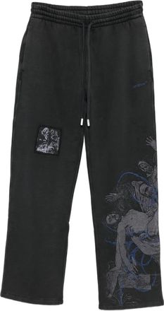 Off-white Hose mit grafischem Patch - Schwarz
