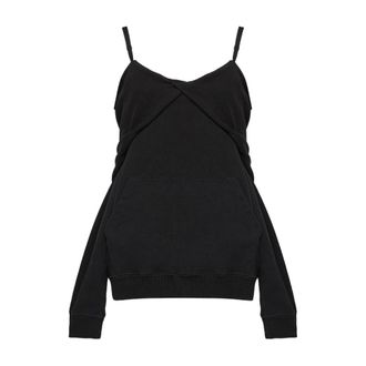 Maison Margiela Off-Shoulder Hoodie - - Sweatshirts & Hoodies - Damen - Schwarzk - L