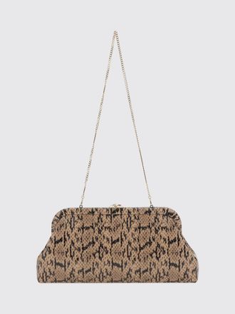 Jimmy Choo London Skylar Clutch aus Kalbsleder mit Python-Print und Monogramm-Logo