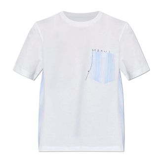 Marni Femme, Tops, Blanc, Taille: 34 FR T-shirt Avec Poche