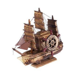 Cabilock Bo&icirc;te &Agrave; Musique Vintage Bois De Pirate avec &Eacute;olienne Rotative D&eacute;coration De Bureau Cr&eacute;ative Et Anniversaire
