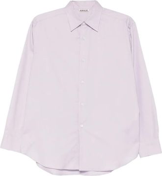 Auralee chemise Finx Ox en chambray - Violet