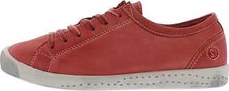Softinos Femme Sneakers ISLA, Dame,Chaussures de Skateboard,Semelle intérieure Amovible,Chaussure de Sport,Low-Top,Rouge (Red / 554),40 EU / 6.5 UK