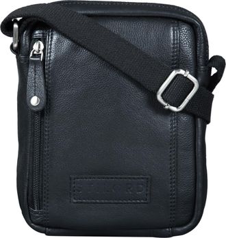STILORD Brandon Herrentasche Leder Schwarz Umhängetasche klein Schultertasche Männer 7 Zoll Tablet Herrenhandtasche Herren-Tasche Messenger Bag DIN A5 Echtes 