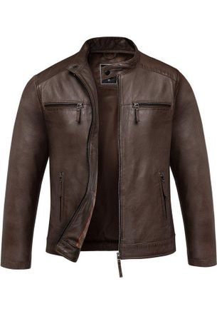 Amaci & Sons Lederjacke CICERO Lederjacke Echtleder Herren Biker Zipper Jacke