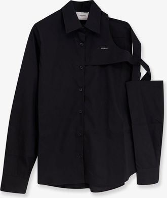 Coperni Cotton shirt with metal lettering logo - COPERNI - gender_Woman