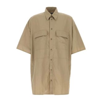 Balenciaga Kurz&auml;rmeliges Hemd mit Tasche - - Shirts - Herren - Beige - S