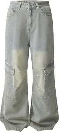 Generic Jean Homme Jeans Homme Week-End/Voyage Pantalon en Jean D&eacute;contract&eacute; Automne/Hiver Commerce Ext&eacute;rieur - Lavage Classique, Coupe Versatile pour March&eacute; I