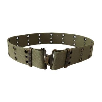 Ermanno Scervino Femme, Accessoires, Vert, Taille: ONE Size Canvas Belt Military Style Antique Buckle