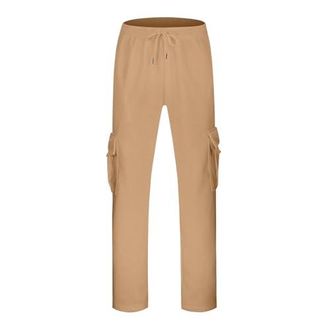 Generic Pantalon de jogging pour homme - Pantalon hip hop d&eacute;contract&eacute; - Couleur unie - Poignets &agrave; lacets - Avec poche, kaki, 3XL