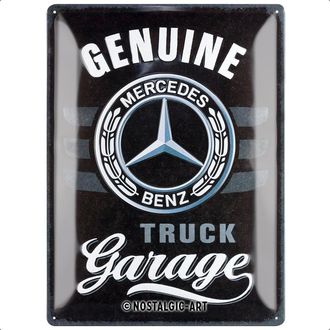 Nostalgic Art Retro Blechschild, 30 x 40 cm, Daimler Truck - Garage - Geschenk-Idee für Trucker, Original Lizenzprodukt (OLP), aus Metall, Vintage Design, Blechschi
