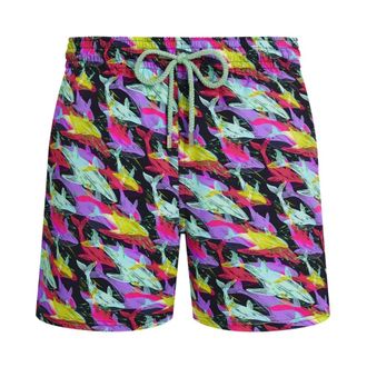 Vilebrequin Homme, Maillots de bain, Multicolore, Taille: 3XL Whales Offset Stretch Short Swim Shorts