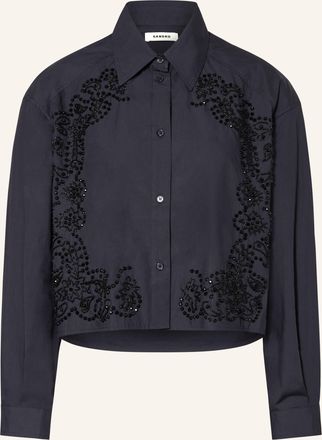 Sandro Sandro Hemdbluse Mit Schmucksteinen blau