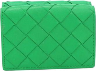 Bottega Veneta Portefeuille vintage tri-fold Pre-owned - Femme - Pre-owned - Vert - Taille: ONE Size