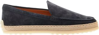 Tod's Blue Suede Slipper With Rope - Gr. 36 (EU) - in Blau
