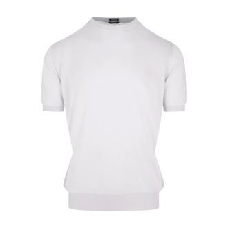 Kiton Homme, Pulls, Blanc, Taille: L T-shirt en maille de coton blanc