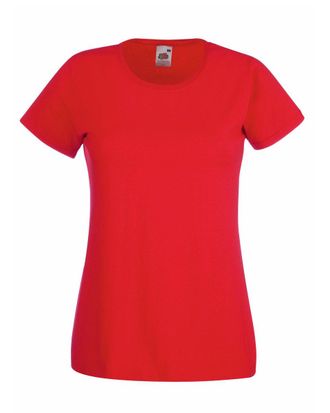 Fruit Of The Loom SS050 Lady Fit Valueweight T-Shirt f&uuml;r Damen, Gr&ouml;&szlig;e XXL, Rot, rot, XXL