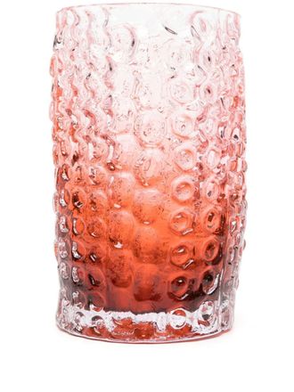 Pols Potten Vase aus Reliefglas (16x30cm) - Rosa