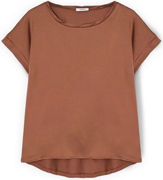 Motivi Femme, Tops, Brun, Taille: 36 FR T-shirt bicolore en m&eacute;lange de coton