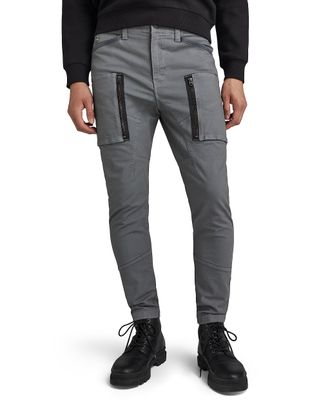G-Star RAW Herren Zip Pocket 3D Skinny Cargo Hose, Grau (axis D21975-D504-5781), 28W / 30L