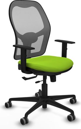 Piqueras y Crespo Stuhl mit R&uuml;ckenlehne und Armlehnen, h&ouml;henverstellbare Lendenwirbelst&uuml;tze, ausgestattet mit Syncro/Traslack und eingespritztem Schaum. Mit Rollen von 